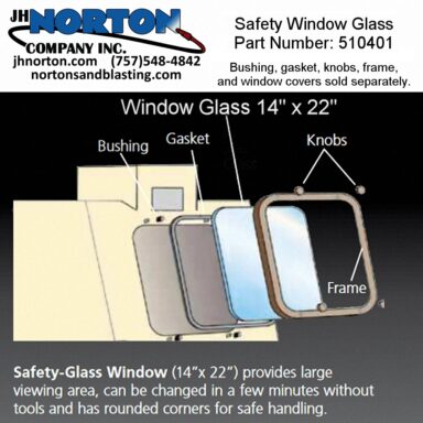 Blast Cabinet Replacement Window Glass 14" x 22"