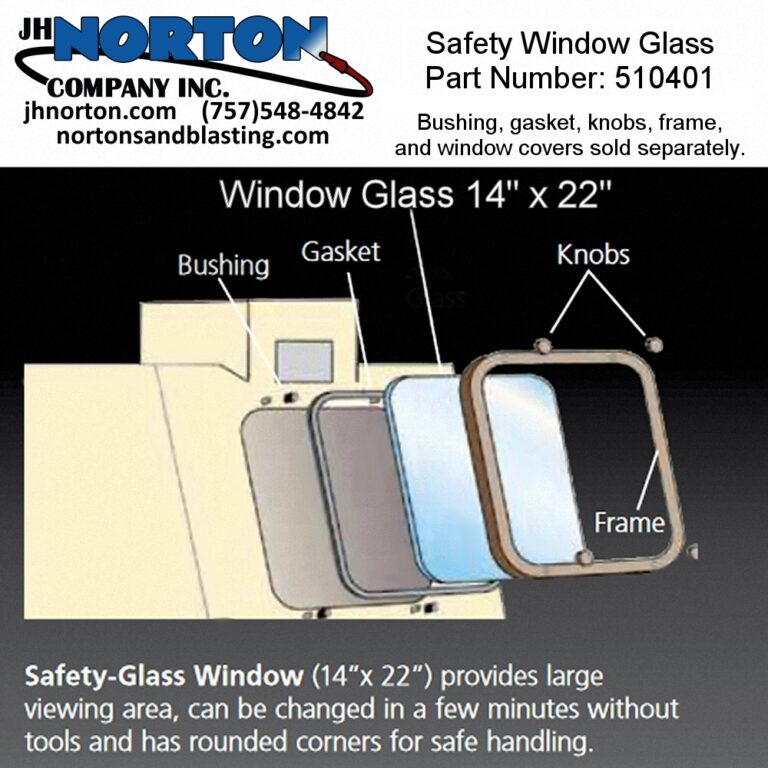 Blast Cabinet Replacement Window Glass 14" x 22"
