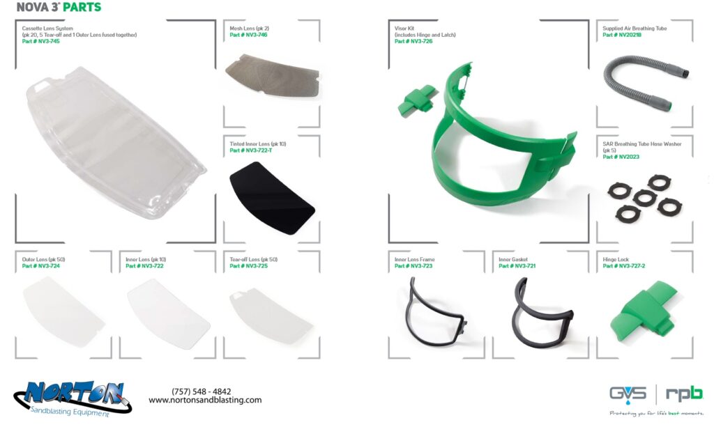 Cassette Lens System for RPB Nova 3 Blast Helmet Pack of 20