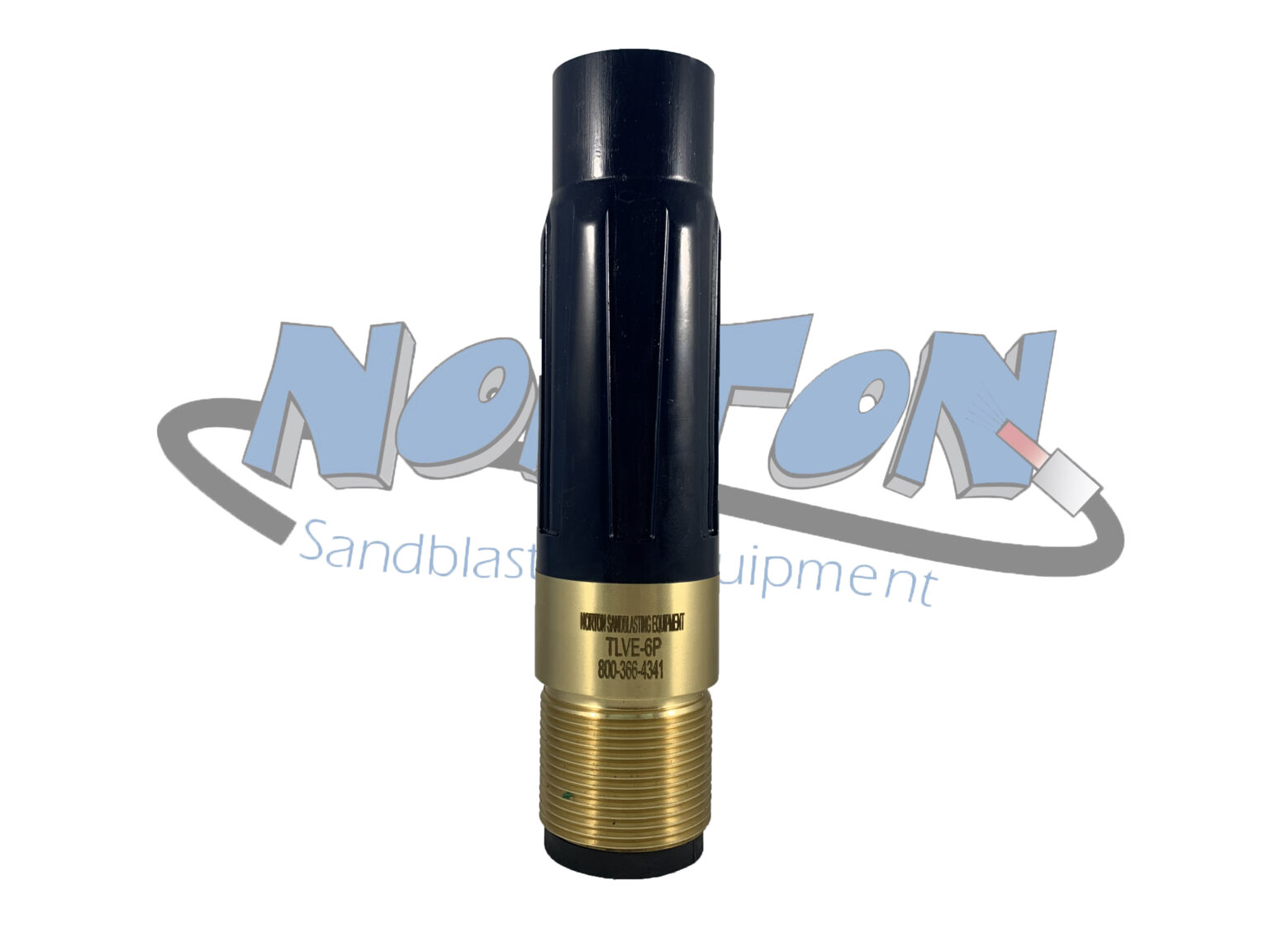 NOZZLE, #6 T.C., LONG VENTURI POLY JACKET, BRASS THREADS - TLVE-6P - Norton Sandblasting ...